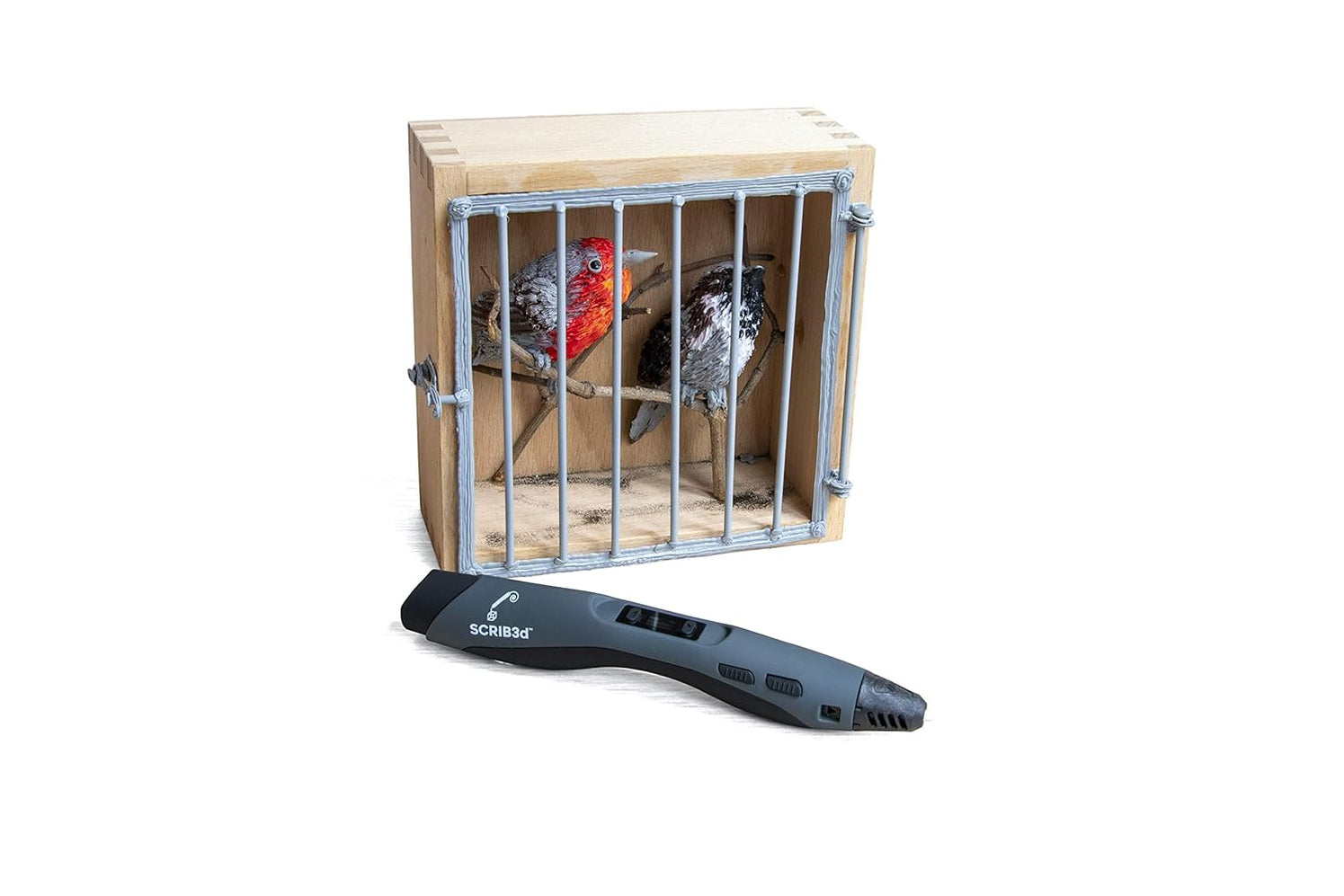 SCRIB3D Advanced 3D Printing Pen with 20 Feet of Filament, Stencil Boo